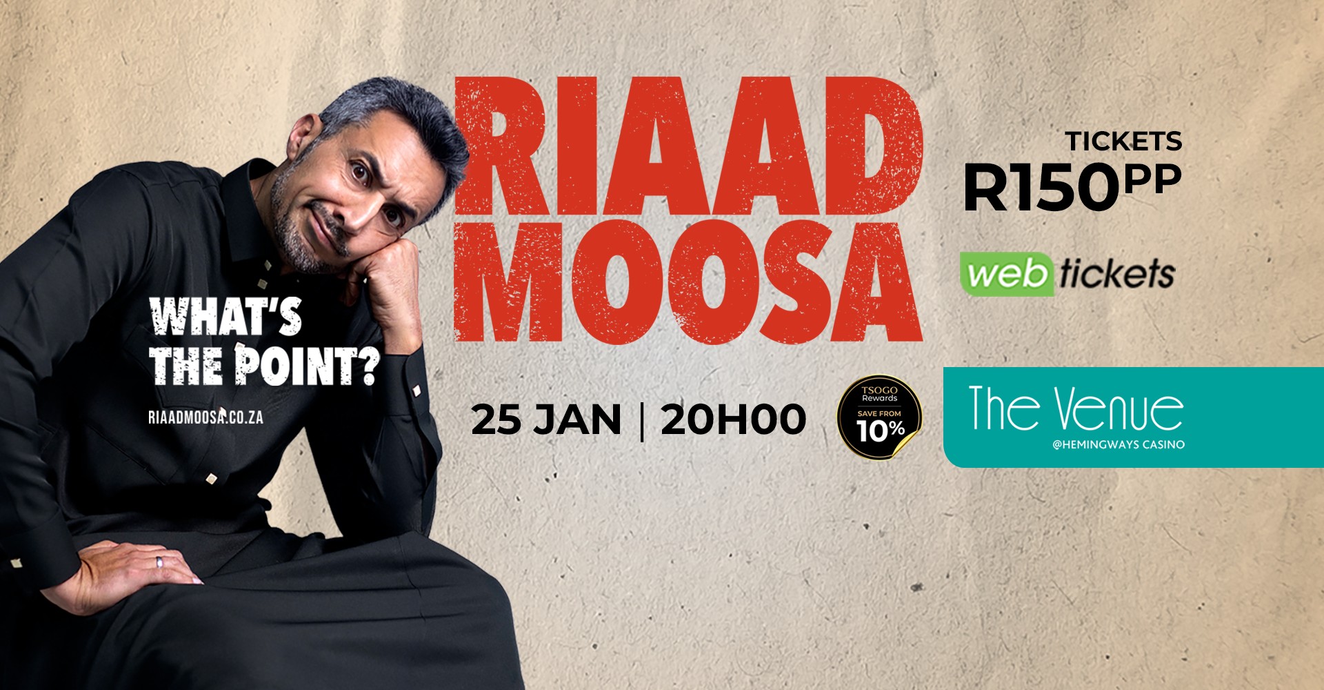 Riaad Moosa Comedy Show - Hemingways Casino